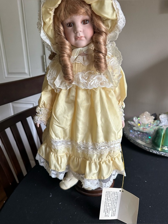 Regency Dolls | Toys | Vintage Porcelain Gretchen Girl Doll In Pale ...